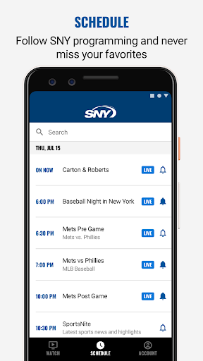 SNY: Stream Live NY Sports for Android - Free APK Download & App ...